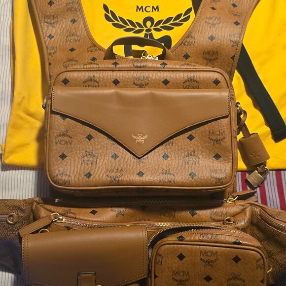 MCM | Bags | Mcm Aren Multibackpack In Visetos | Poshmark